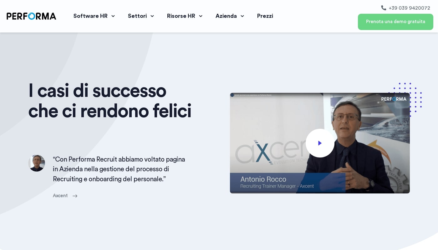 Testimonianze: la parola ai nostri clienti | Performa